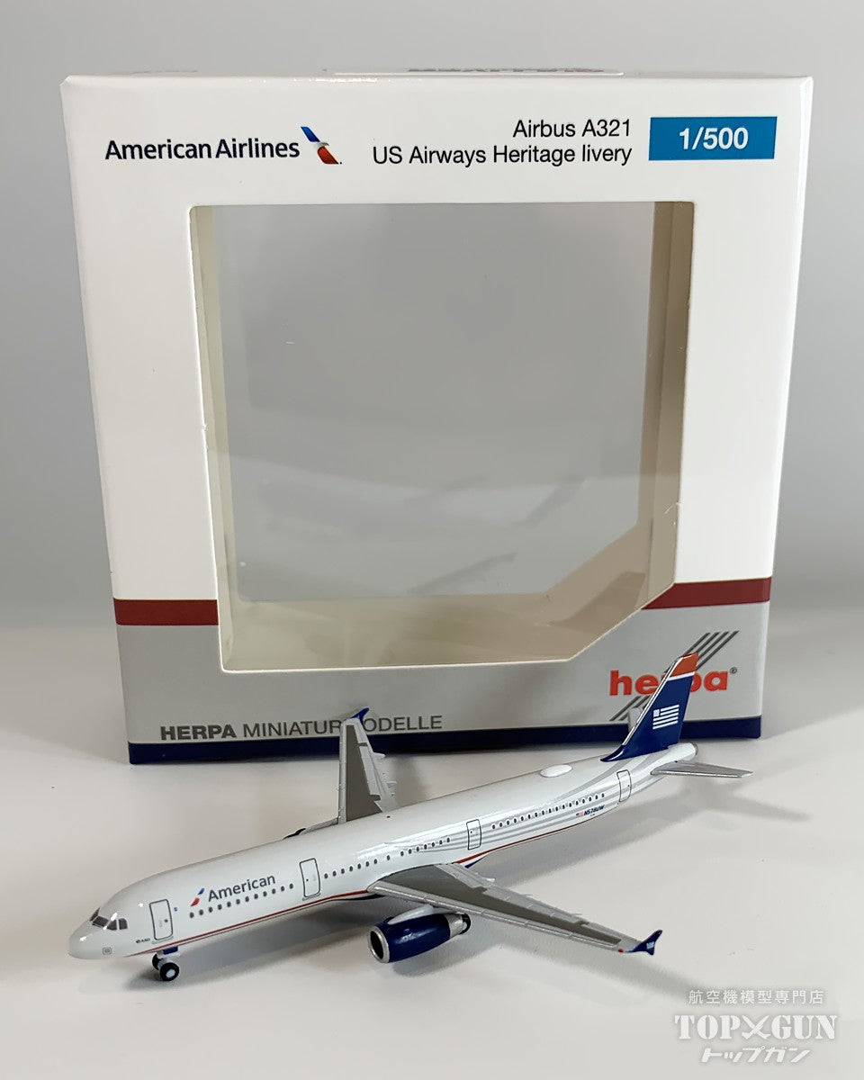 Herpa Wings A321 アメリカン航空 US Airways Heritage livery N578UW 1/500 [538251]